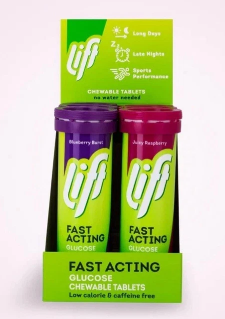 LIFT | FAST-ACTING Glucose Chewable Energy Tablets | Mixed Berry | 20 ...