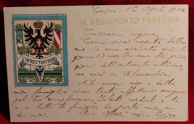 CARTOLINA 58 REGGIMENTO Fanteria EUR 4,00 - PicClick FR