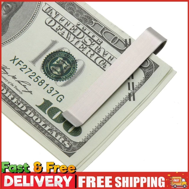 MINI MONEY CLIP Reusable ID Card Pocket Holder Durable Simple for ...