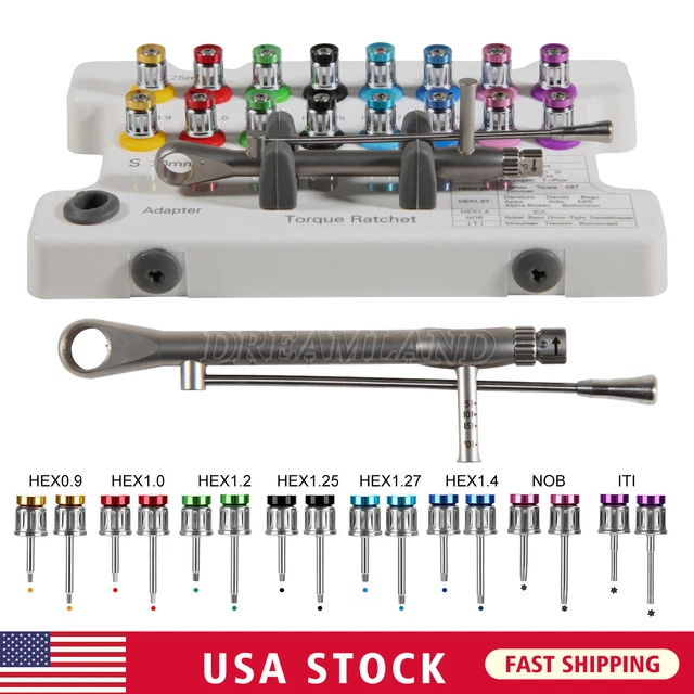 DENTAL UNIVERSAL IMPLANT Instrument Prosthetic Restoration Hand Driver ...