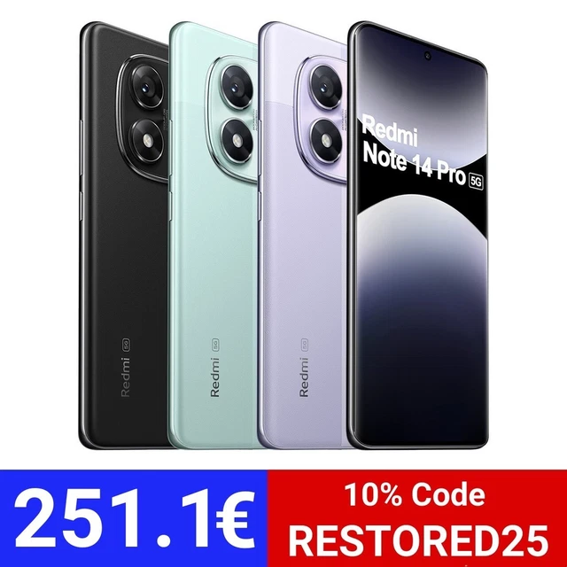XIAOMI REDMI NOTE 14 Pro 5G 12GB+512GB Dimensity 7300-Ultra AI-Kamera ...