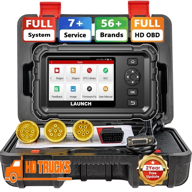 2025 LAUNCH CRP129 HD Heavy Duty Truck Diagnostic Tool Full System OBD2 ...