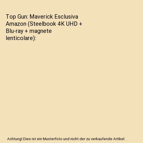 TOP GUN: MAVERICK Esclusiva Amazon (Steelbook 4K UHD + Blu-ray ...