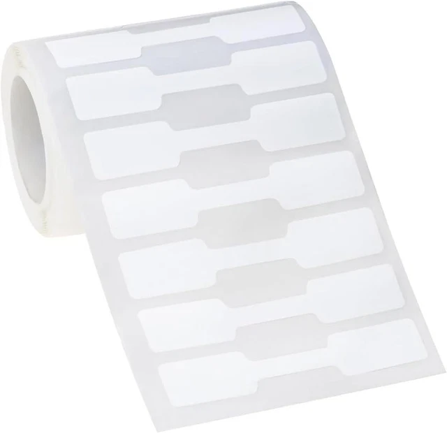 JEWELRY TAG ROLL 500 Pcs Blank Self Adhesive Price Tag Stickers Display ...