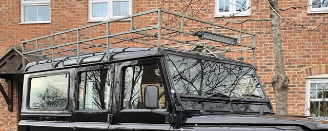 LAND ROVER DEFENDER 110 Galvanised Roof Rack + Ladder £300.00 - PicClick UK