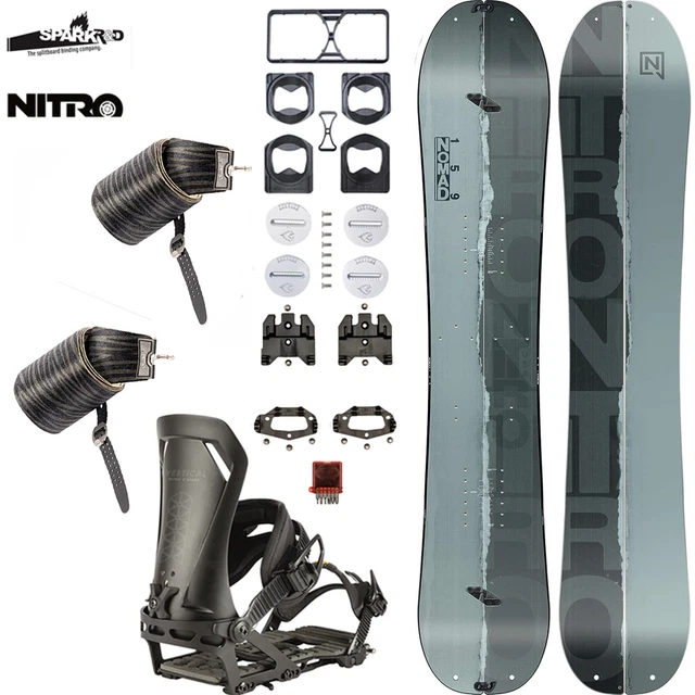 2024: NITRO NOMAD & Skins splitboard + vertical bindings + pucks | 156cm | L £760.18 - PicClick UK