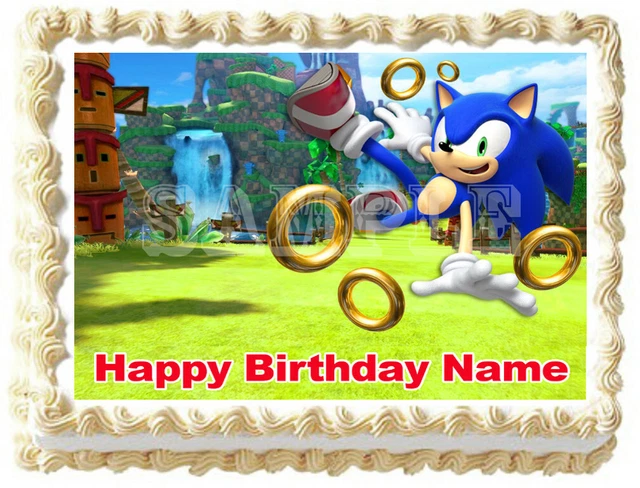 SONIC BIRTHDAY PARTY CAKE TOPPER EDIBLE IMAGE, SONiC BIRTHDAY, SONIC ...