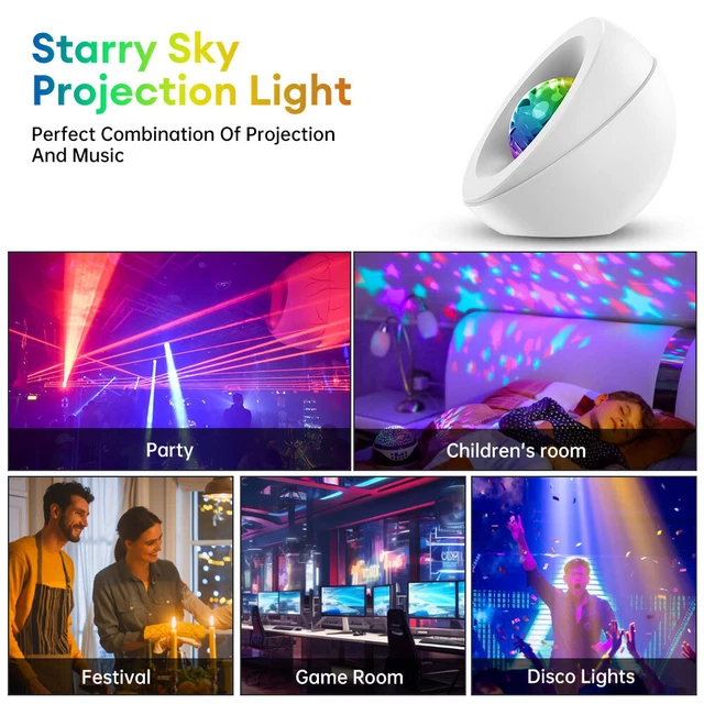 LED GALAXY PROJECTOR Light Starry Sky Star Bluetooth APP Music Night ...