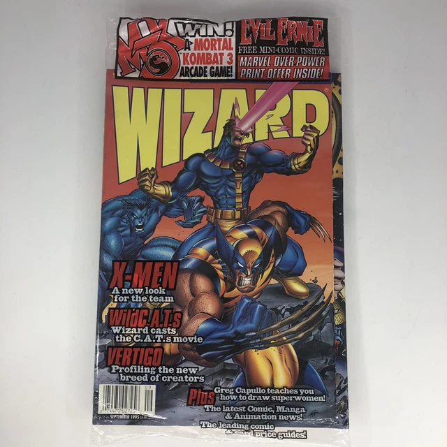 VINTAGE WIZARD COMIC GUIDE #49 September 1995 X-Men SEALED W/ CARDS NEW ...