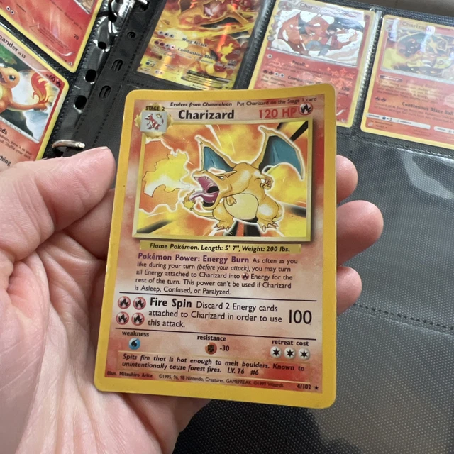 CHARIZARD 4/102 BASE Set Holo Pokémon Card EUR 205,23 - PicClick DE