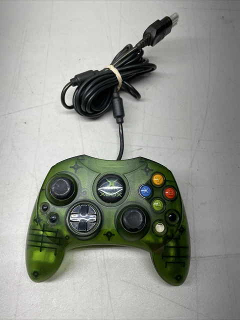 ORIGINAL XBOX CONTROLLER Wired Halo Green S-Type Genuine Official ...