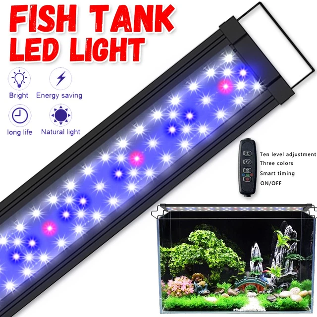 NEW AQUARIUM AUTO Cycle Stand Light Full Spectrum Aqua Plant Fish Tank ...