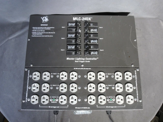 MASTER LIGHTING CONTROL MLC-24DX, Dual Trigger Cords 120-240V Light ...