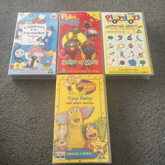BUNDLE OF VINTAGE Children’s Video Tapes Vhs Playdays Thomas Rosie And ...