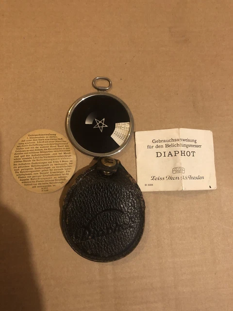 ANTIQUE ZEISS IKON Diaphot Extinction Meter with case and instructions ...