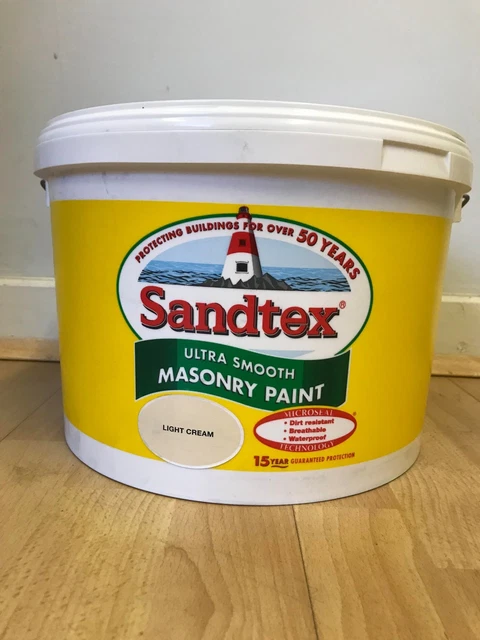SANDTEX - ULTRA Smooth Masonry Paint - Light Cream - 10L £39.99 ...