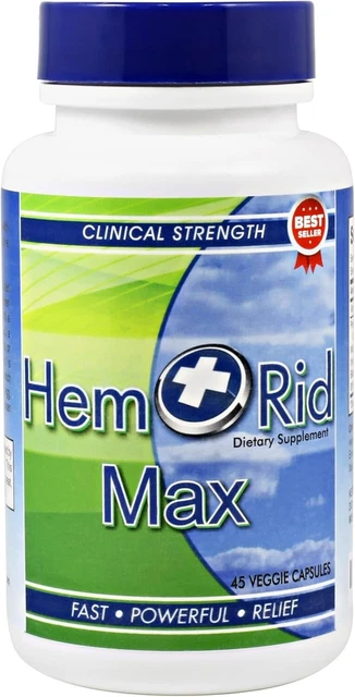 HEM RID MAX Fast Hemorrhoid Relief Hemorrhoid Treatment 45 Veggie ...