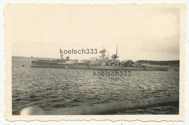 FOTO SCHLACHTSCHIFF SCHARNHORST der Kriegsmarine vor Anker EUR 9,99 ...