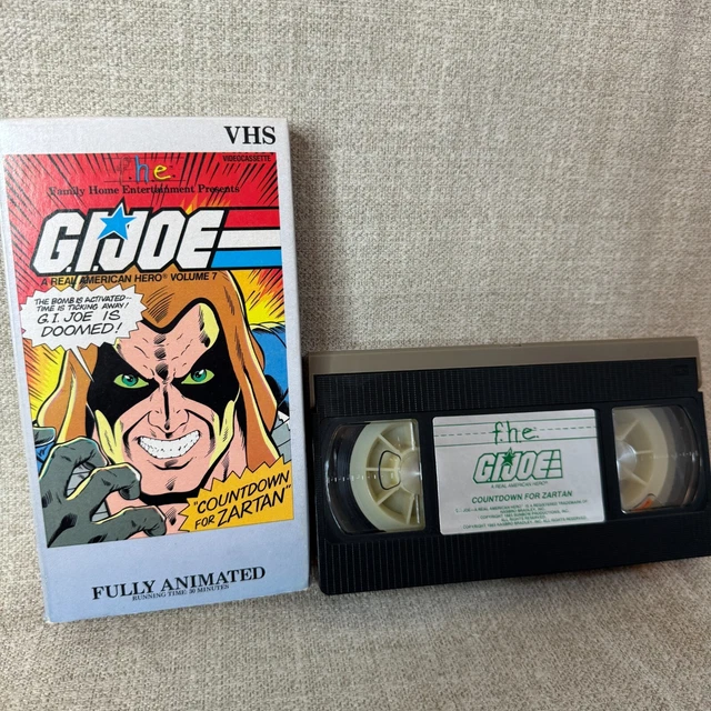 G.I.JOE ANIMATED SERIES Vintage VHS Cassette Tape Countdown for Zartan ...