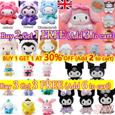 MY MELODY SANRIO Kuromi Cinnamoroll Plush Toy Cartoon Doll Gift Stuffed Toys NEW £4.99 - PicClick UK