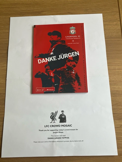 LIVERPOOL PROGRAMME V Wolves 2023/24 Jurgen Klopp Last Game + Mosaic ...