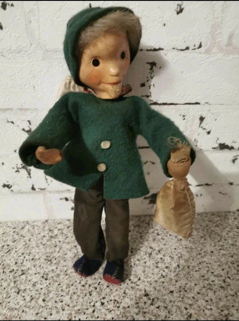 ALTER DDR SANDMANN ca 25 cm Sandmännchen Stoffkörper Biegefigur Filz ca ...