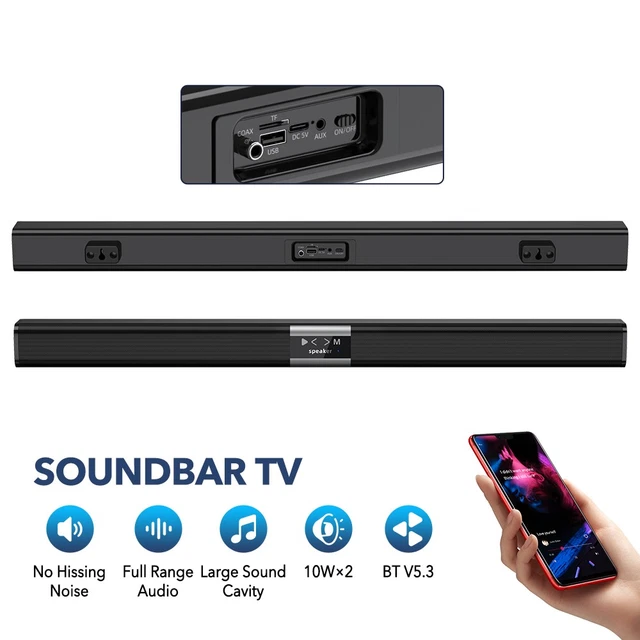TV BLUETOOTH SOUNDBAR Surround Sound Home Theater System AUX USB Gaming ...