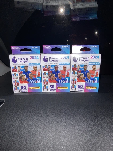PANINI PREMIER LEAGUE 2024 Official Stickers Collector's Tin (50 stickers) £8.00 - PicClick UK