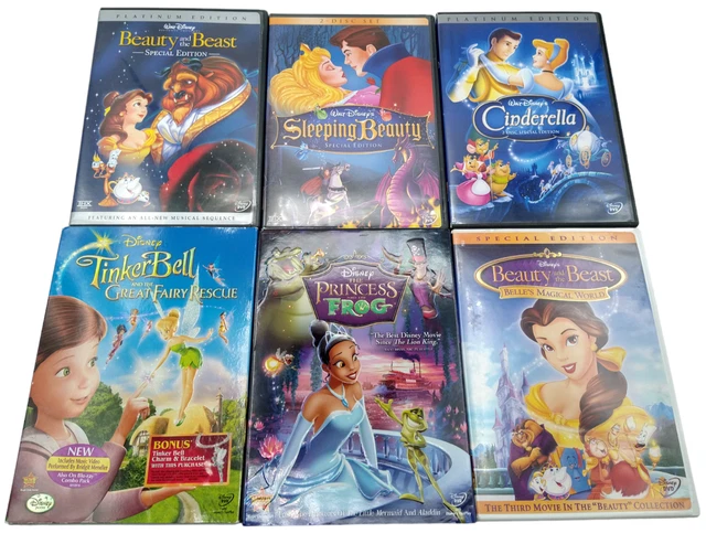 DISNEY CLASSIC PRINCESS DVD Movie lot: Cinderella, Sleeping Beauty ...