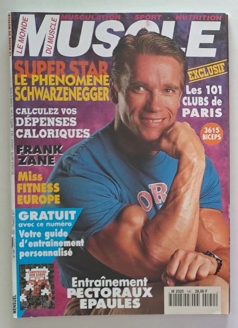 REVUE MAGAZINE LE Monde du Muscle # 140 Arnold Schwarzenegger Cover ...