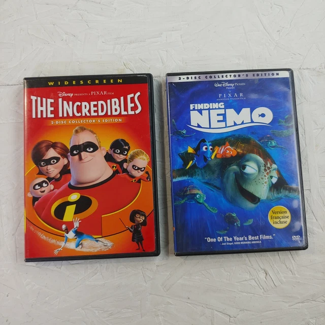 THE INCREDIBLES DVD Disc Set Finding Nemo Pixar Disney cartoon $14.71 ...
