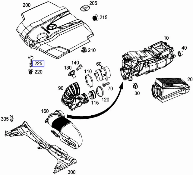 MERCEDES MOTORABDECKUNG VERKLEIDUNG Twist Lock Befestigungsschraube ...