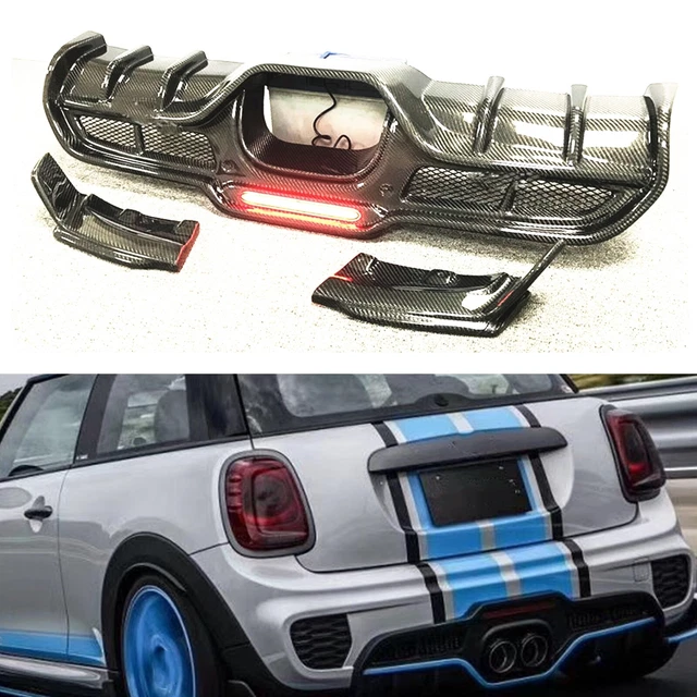 FOR MINI COOPER S F54 F55 F56 F57 Carbon Fiber Rear Bumper Diffuser ...