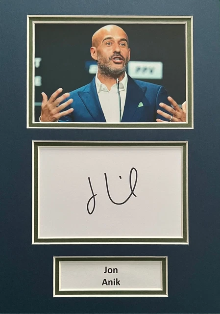JON ANIK FIRMATO a mano A4 display fotografico montato autografo UFC ...