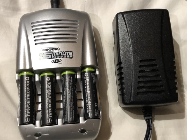 RAYOVAC PS5 BATTERY Charger ONLY 15 minute 4 AA or AAA Batteries I-C3 ...