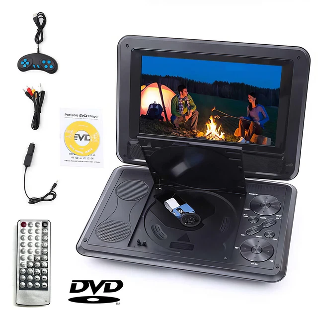 RECHARGEABLE PORTABLE DVD player 9" HD Player with Game LCD TV Function ...