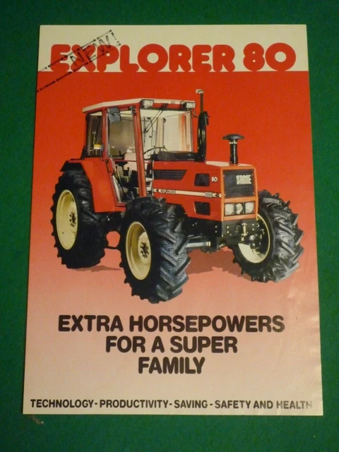 SAME EXPLORER 80 Tractor Specification Leaflet (Brochure) 1988 £15.00 ...