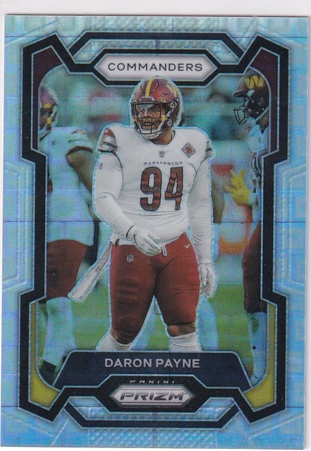 PANINI FOOTBALL NFL Prizm 2023 n° 295 Daron Payne Pandora 286/400 EUR 2 ...