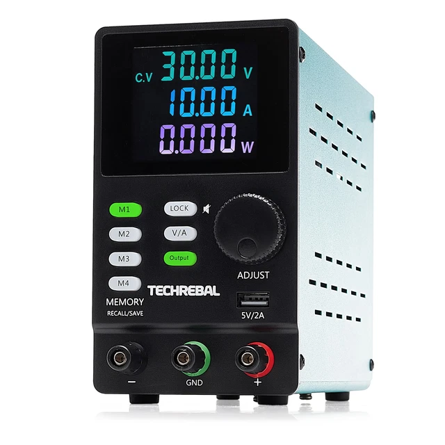 ALIMENTATORE DA LABORATORIO Regolabile Techrebal SPPS-3010D 30V 10A USB Con Memo EUR 127,12 ...