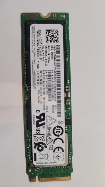 SSD SAMSUNG PM981A M.2 2280 NVme hard disk M2 512GB 512 GB PCIe 3.0 MZ-VLB512C EUR 37,00 ...