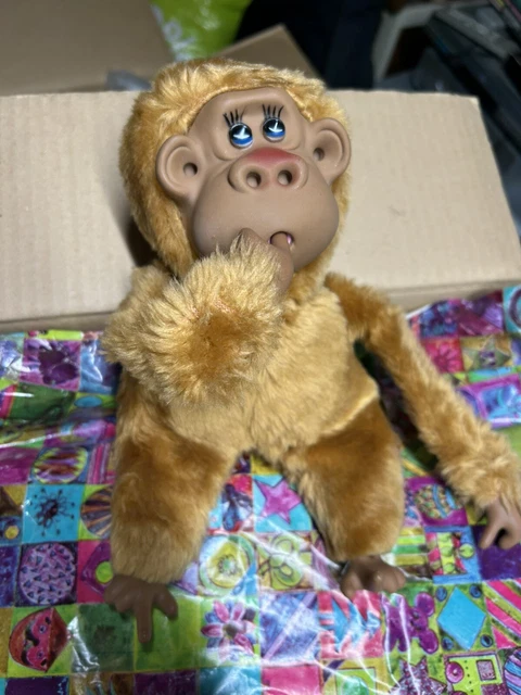 VINTAGE RUSS BERRIE Rutherford III Monkey Sucks Thumbs & toes 10” Plush ...