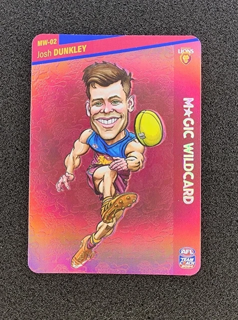 2024 AFL TEAMCOACH Magic Wildcard Brisbane Lions JOSH DUNKLEY MW-02 $20 ...