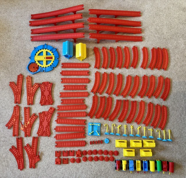 VINTAGE METTOY PLAYCRAFT Plastic RAILWAY TRAIN SET - JOB LOT Track ...
