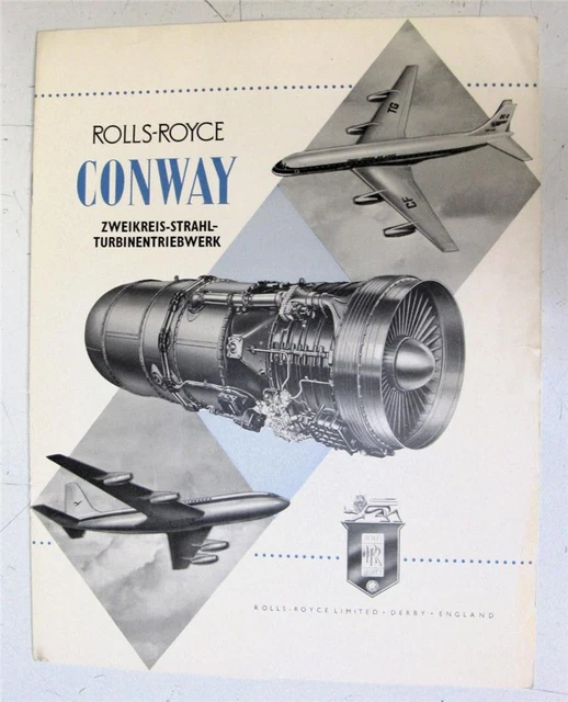 ROLLS ROYCE CONWAY Aircraft Aero Engine Sales Brochure 1951 #TSD 593-G ...