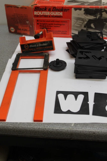 GUIDE DE ROUTEUR noir et decker pour lettres et chiffres EUR 29,16 ...