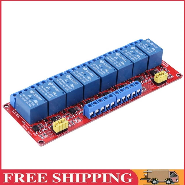 8 CHANNEL HIGH Low Level Trigger Relay 5V with Optocoupler Isolation ...
