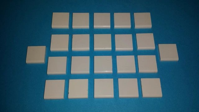 TENTE - 22 Placas lisa borde romo 2x2 blanco EUR 20,00 - PicClick FR