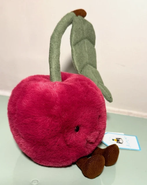 JELLYCAT AMUSEABLE CHERRY Soft Toy - Brand New with Tags With Dust Bags ...
