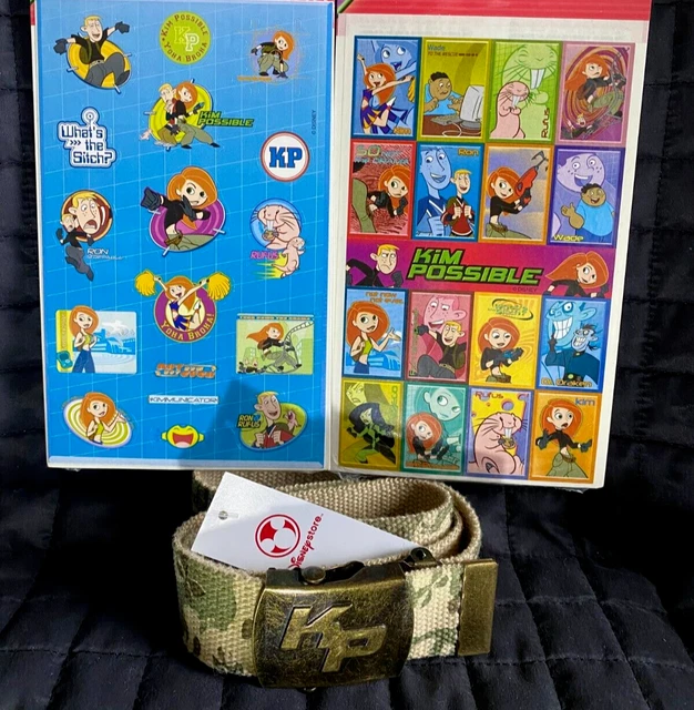 DISNEY’S KIM POSSIBLE Accessory Licensed KP Belt + BONUS: KP Stickers ...