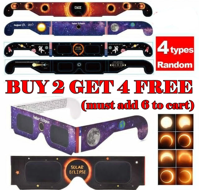 SOLAR ECLIPSE 2024 Glasses Aas Approved Iso 12312-2 2015 Safe Sun ...